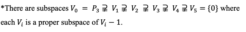 Solved *There ﻿are subspaces V0=P3⫌V1⫌V2⫌V3⫌V4⫌V5={0} | Chegg.com