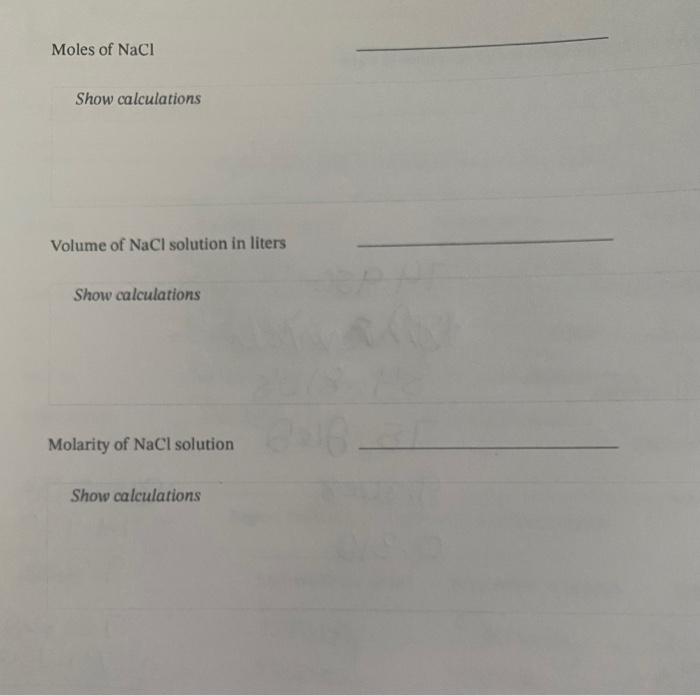Solved Concentration Mass of empty evaporating dish Volume | Chegg.com