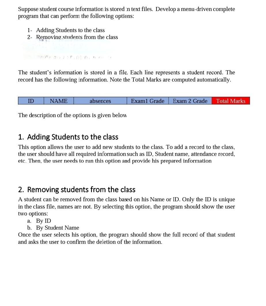 Solved Suppose student course information is stored n text | Chegg.com