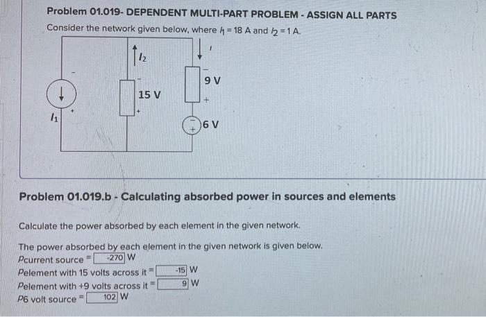 Solved Problem 01.019-DEPENDENT MULTI-PART PROBLEM - ASSIGN | Chegg.com