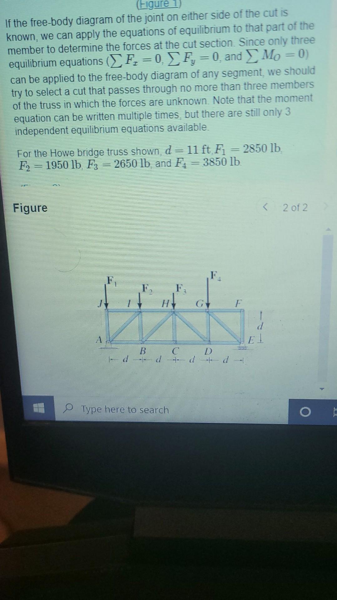 Solved Find A.) The forces in members CD, DH, and GH B.) The | Chegg.com
