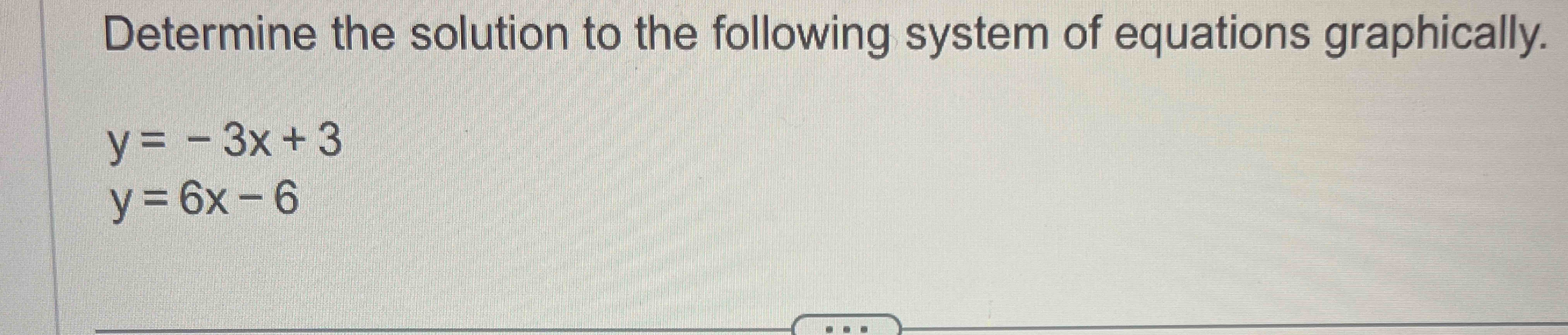 Solved Determine the solution to the following system of | Chegg.com