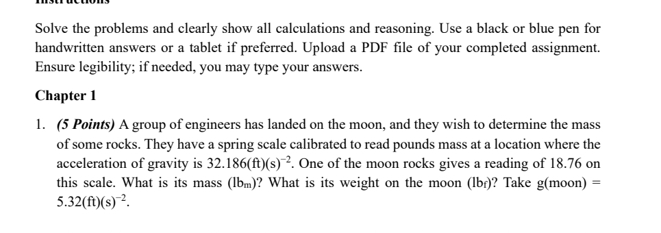 Solved Solve the problems and clearly show all calculations | Chegg.com