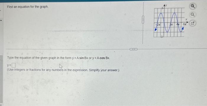 Solved Find an equation for the graph. Type the equation of | Chegg.com