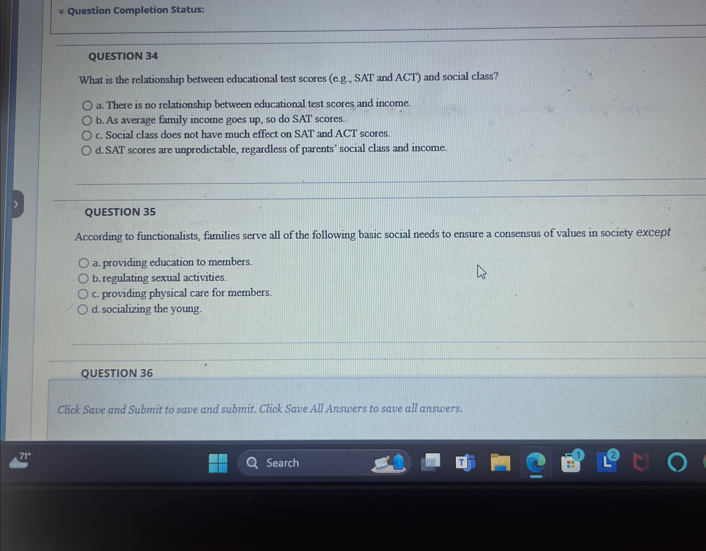 Solved ~~ Question Completion Status:QUESTION 34What is the | Chegg.com