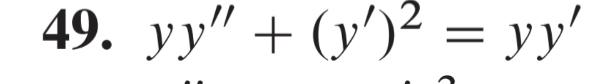 Solved yy''+(y')2=yy' | Chegg.com