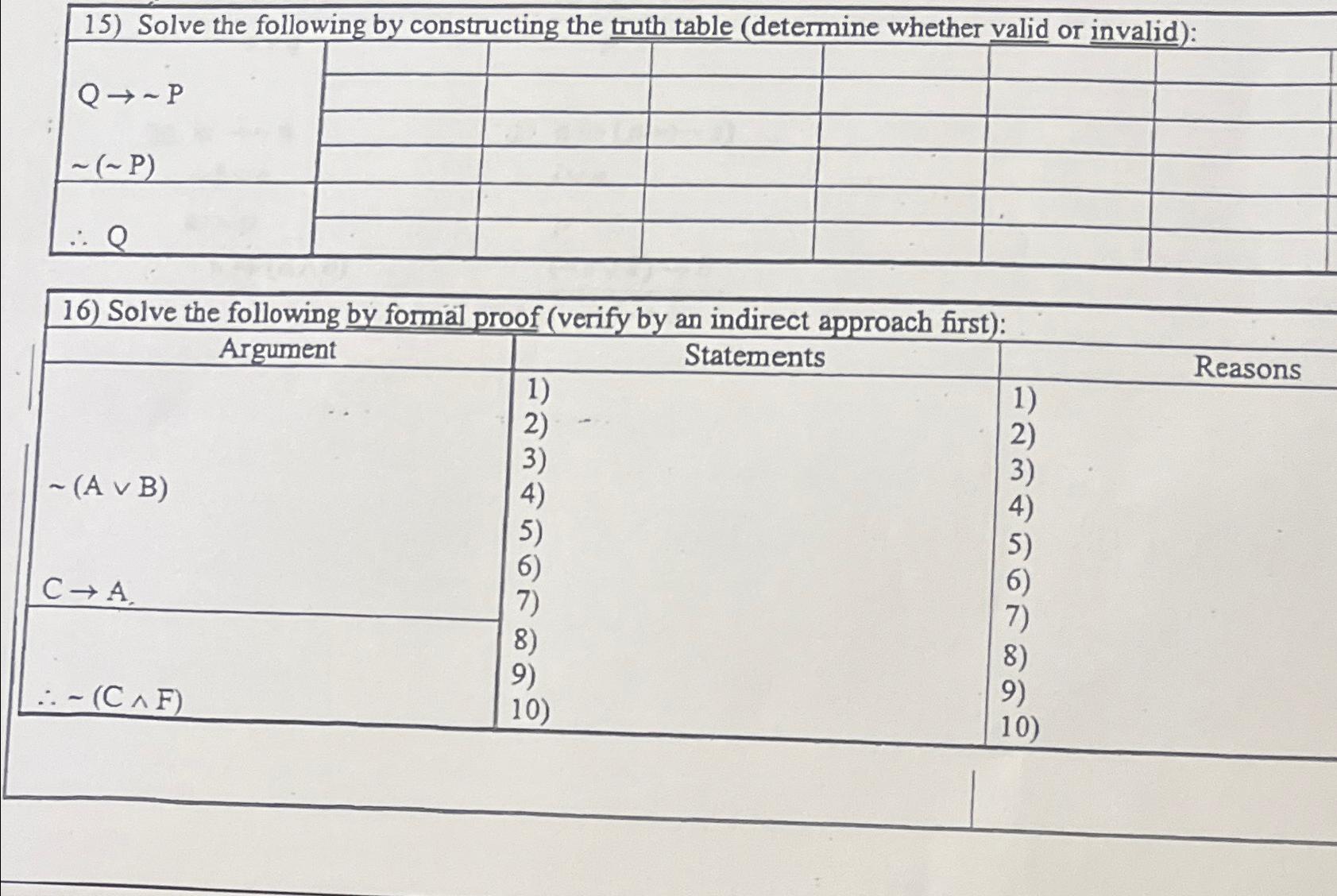Solved #15 ﻿and #16 | Chegg.com
