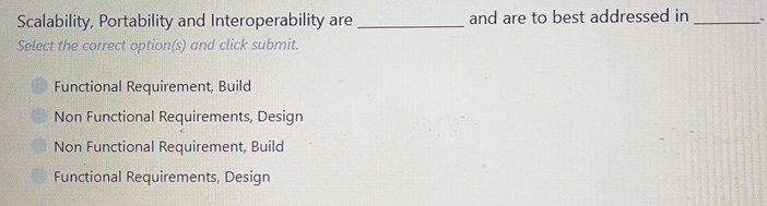 Solved Scalability, Portability and Interoperability are | Chegg.com