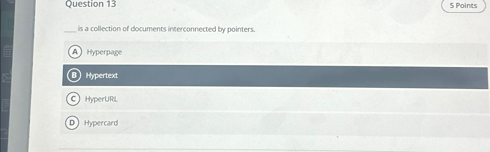Solved Question 13is a collection of documents | Chegg.com