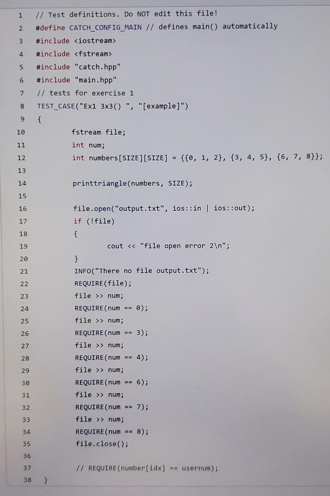 Solved [2] Print the left bottom triangle in 2D array. We | Chegg.com