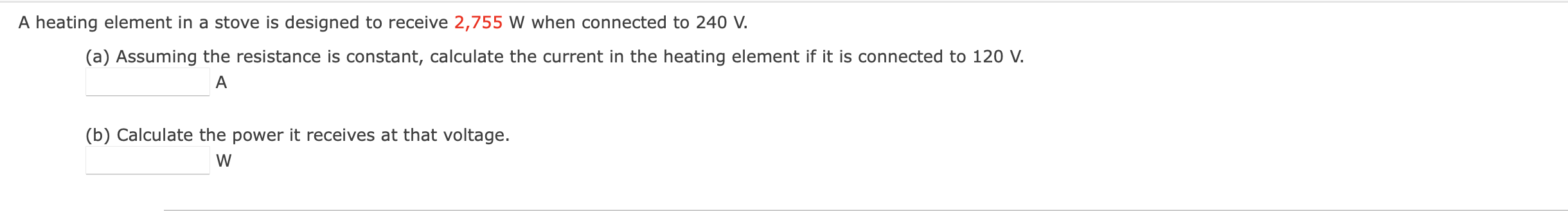 Solved A heating element in a stove is designed to receive | Chegg.com