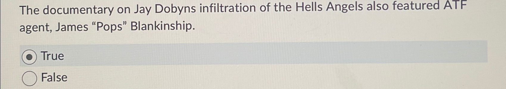 Solved The documentary on Jay Dobyns infiltration of the | Chegg.com