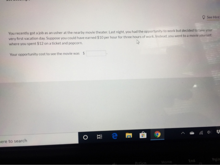 Solved See Hint You recently got a job as an usher at the | Chegg.com