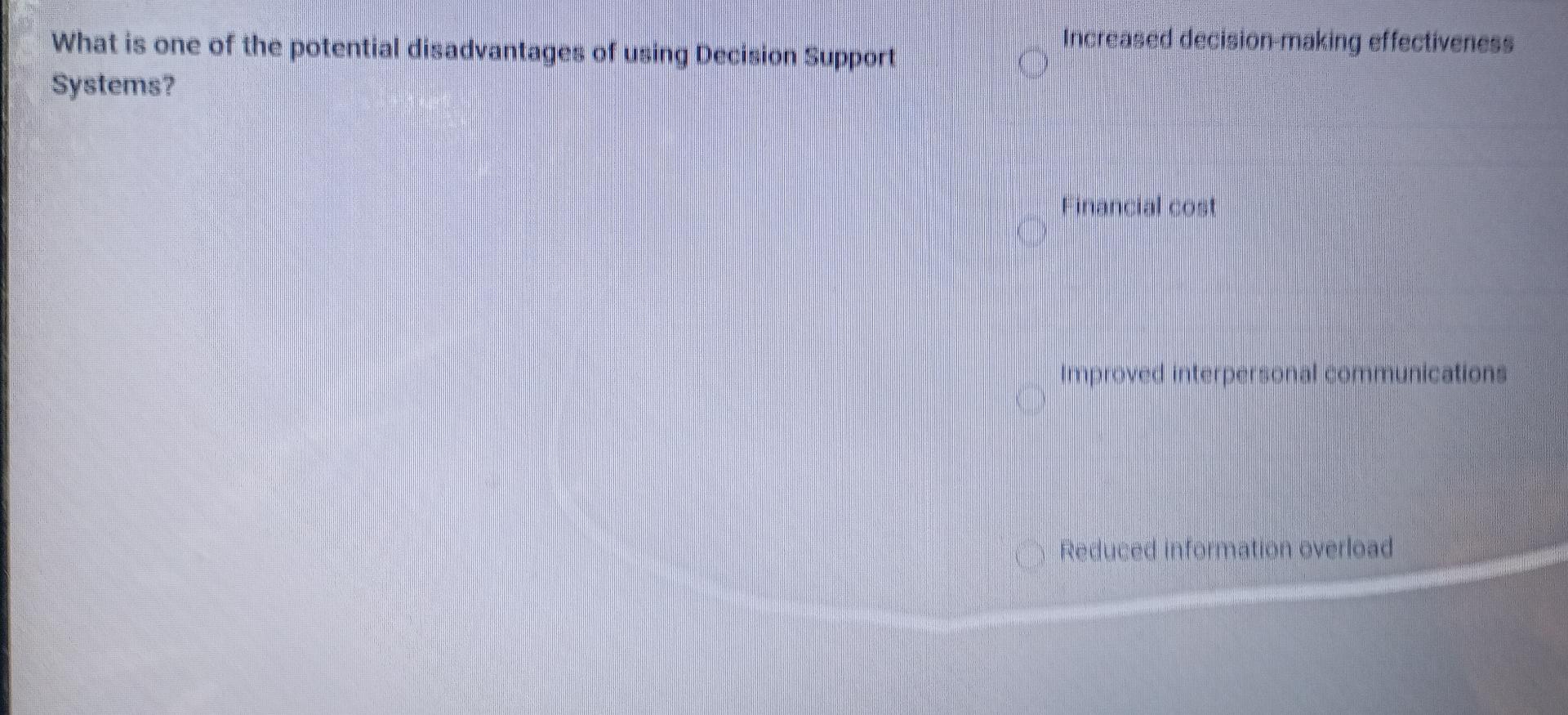 Solved What is one of the potential disadvantages of using | Chegg.com