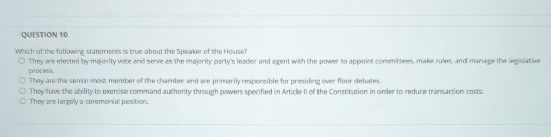 Solved QUESTION 10Which of the following statements is true | Chegg.com