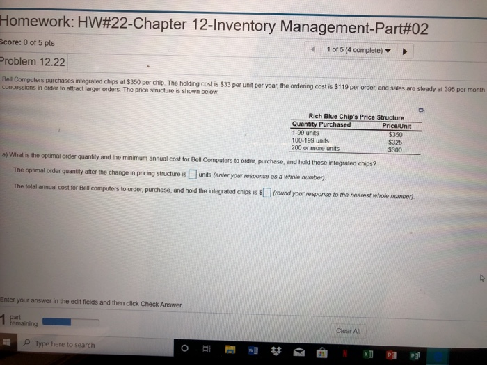 Solved Homework: HW#22-Chapter 12-Inventory | Chegg.com