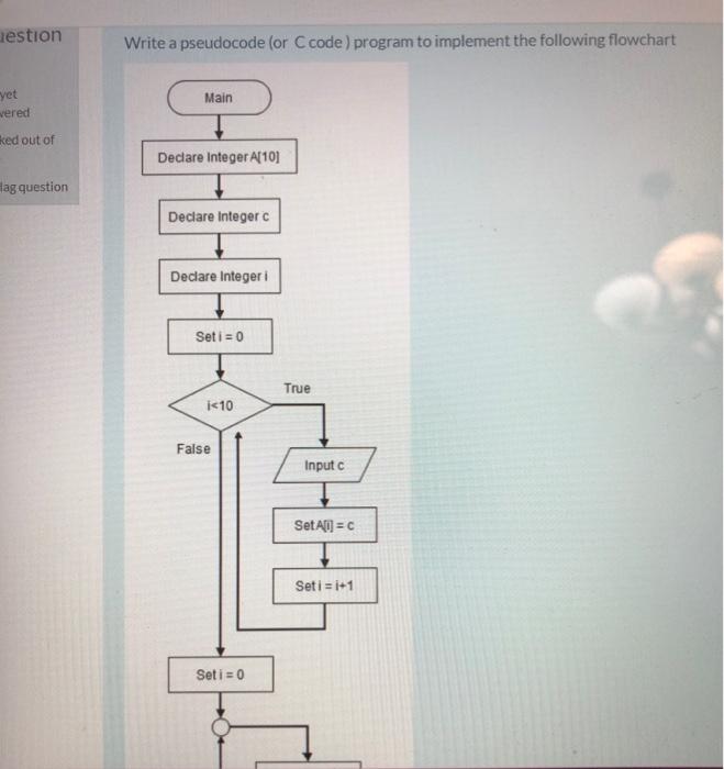 Solved estion Write a pseudocode (or C code) program to | Chegg.com