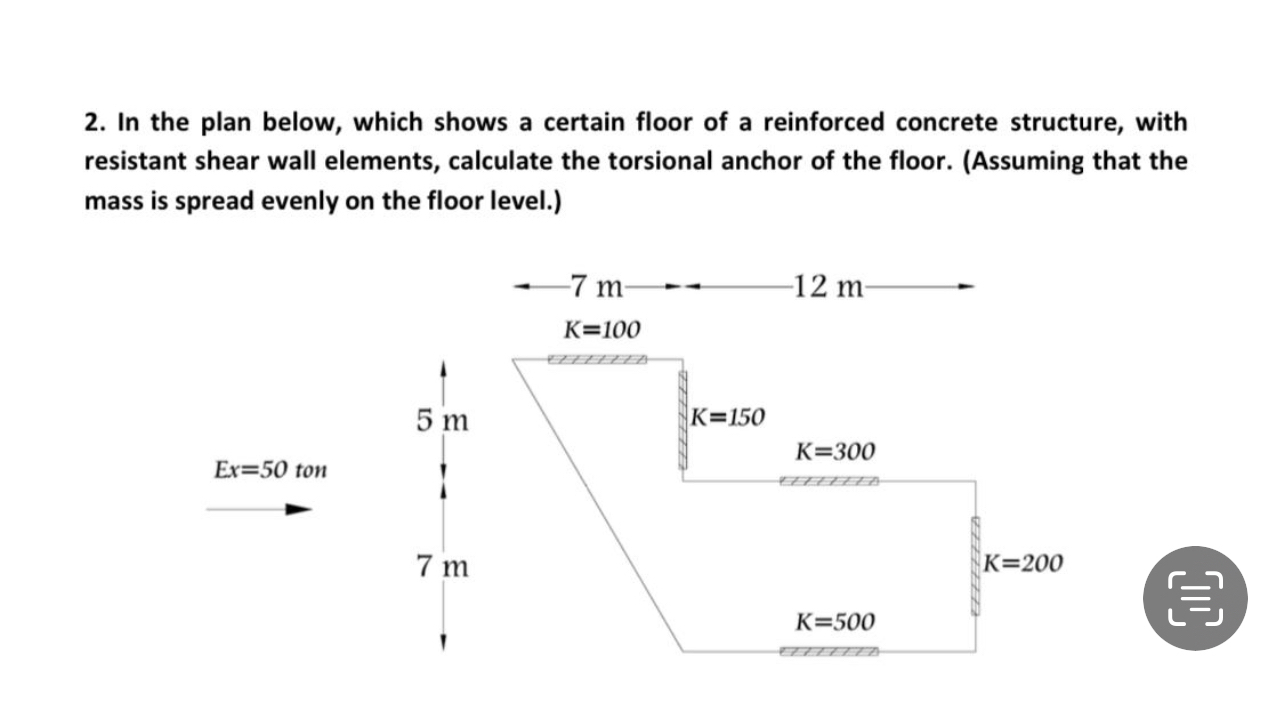 Solved In the plan below, which shows a certain floor of a | Chegg.com
