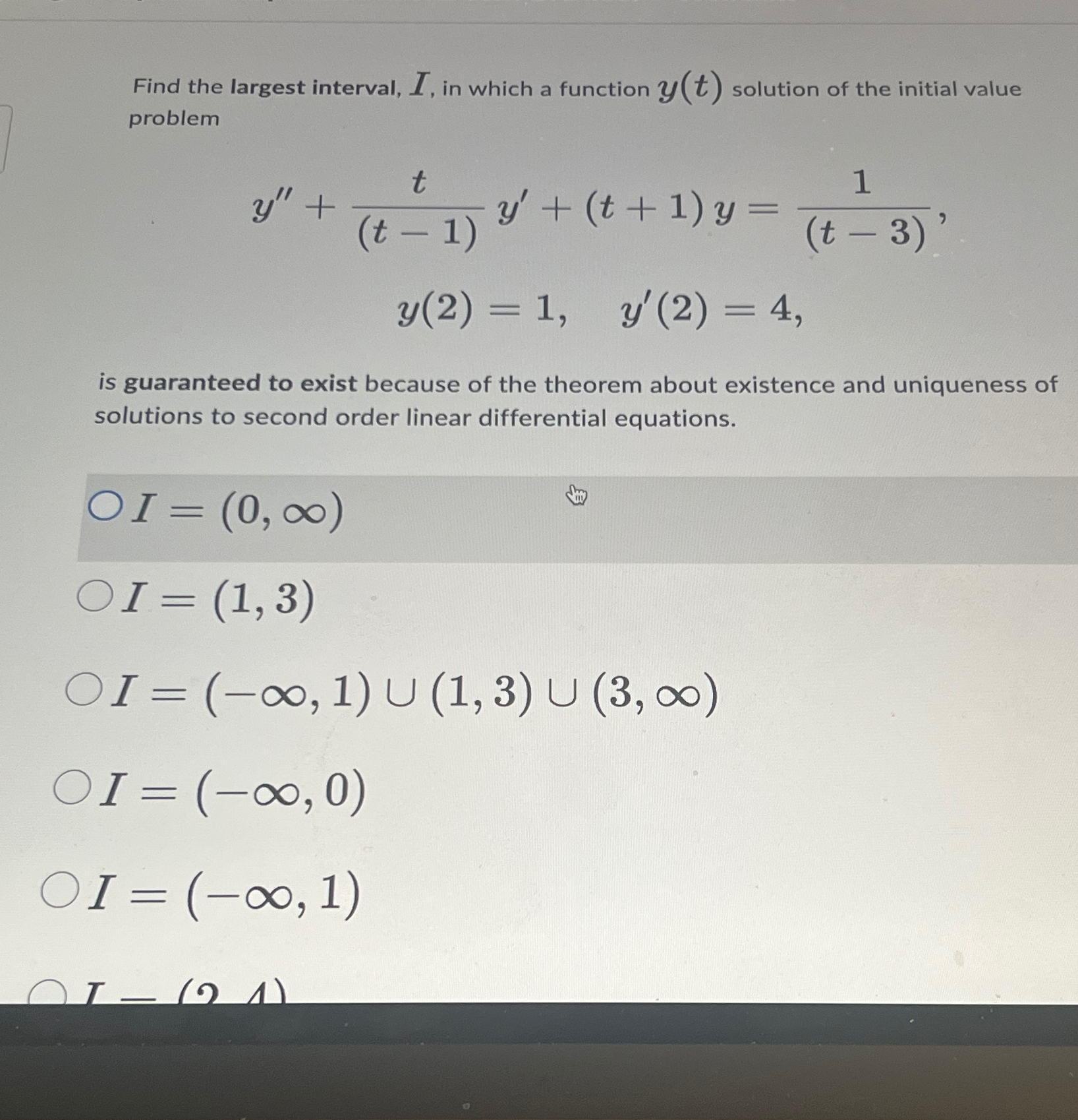 Solved Find the largest interval, I, in which a function | Chegg.com