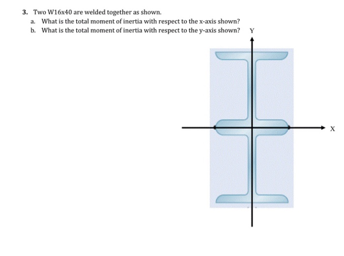 Solved 3. Two W16x40 are welded together as shown. a. What | Chegg.com