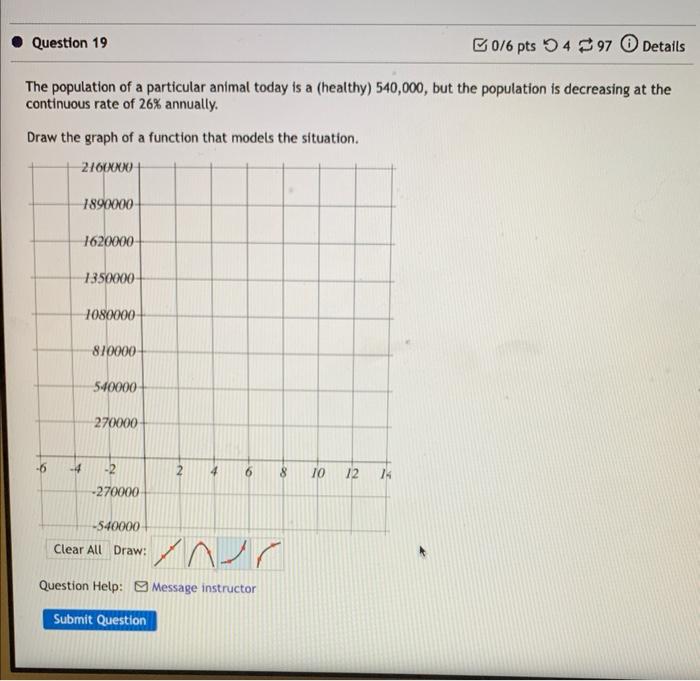 Solved The population of a particular animal today is a | Chegg.com