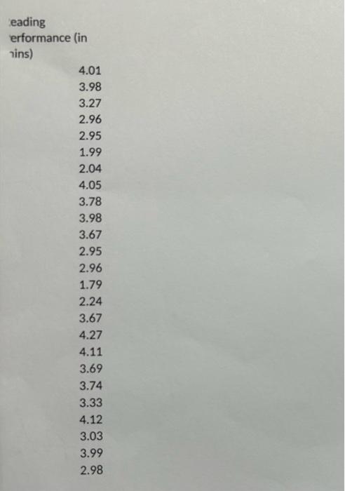 Solved J. Calculate X-M, Divide SD by the square root of the | Chegg.com