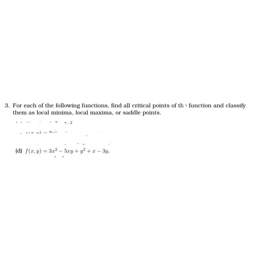 Solved For each of the following functions, find all | Chegg.com