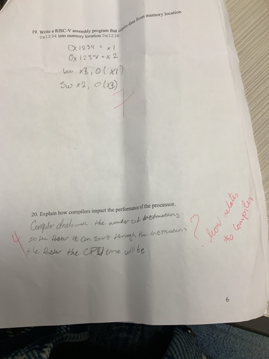 Solved from memory location 19. Write a RISC-V assembly | Chegg.com