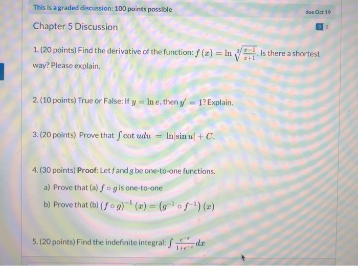 Solved This is a graded discussion: 100 points possible due | Chegg.com