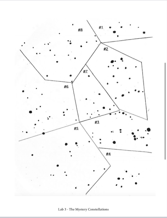 Astro 10 Lab 3 - The Mystery Constellations Trelawny | Chegg.com