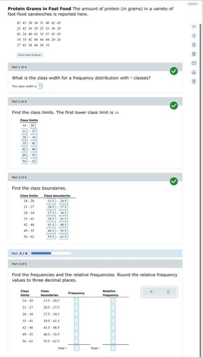 Solved Protein Grams in Fast Food The amount of protein (in | Chegg.com