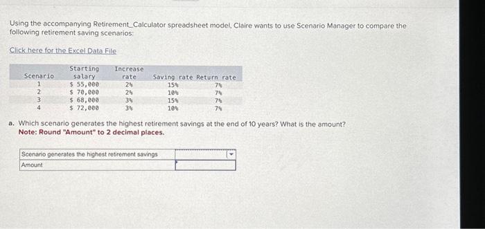 Solved Using the accompanying Retirement_Calculator | Chegg.com
