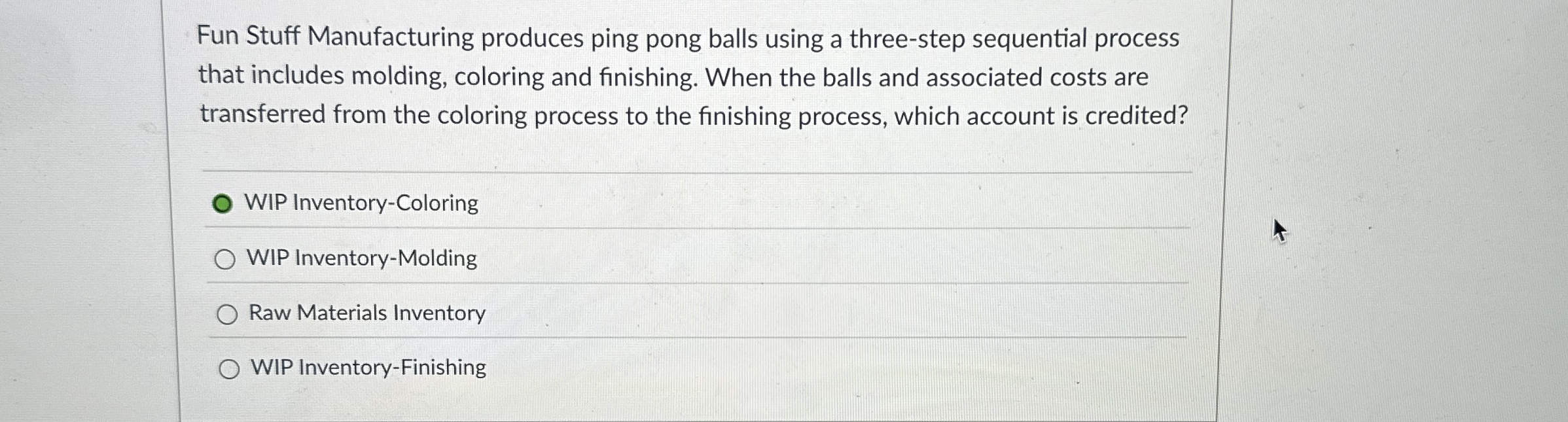 Solved Fun Stuff Manufacturing produces ping pong balls | Chegg.com
