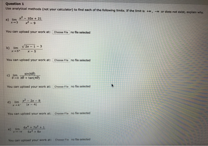 Solved Question 1 Use analytical methods (not your | Chegg.com