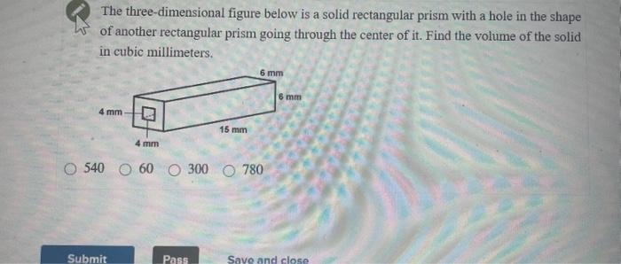 Solved The three-dimensional figure below is a solid | Chegg.com