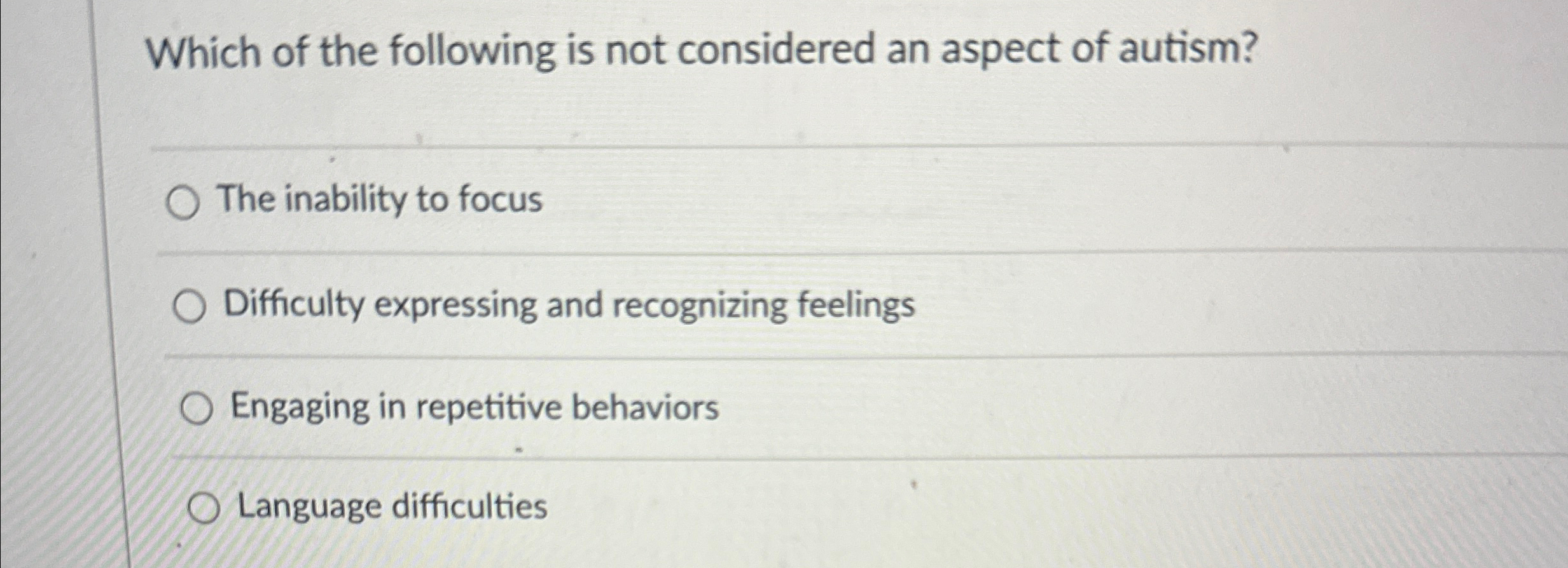 Solved Which of the following is not considered an aspect of | Chegg.com