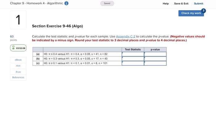Solved Chapter 9 - Homework 4 - Algorithmic Swed Help Save & | Chegg.com