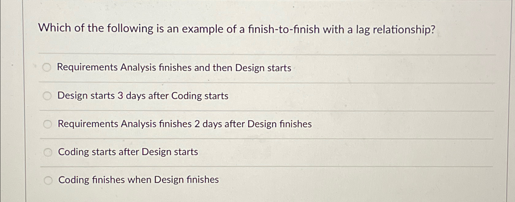 Solved Which of the following is an example of a | Chegg.com