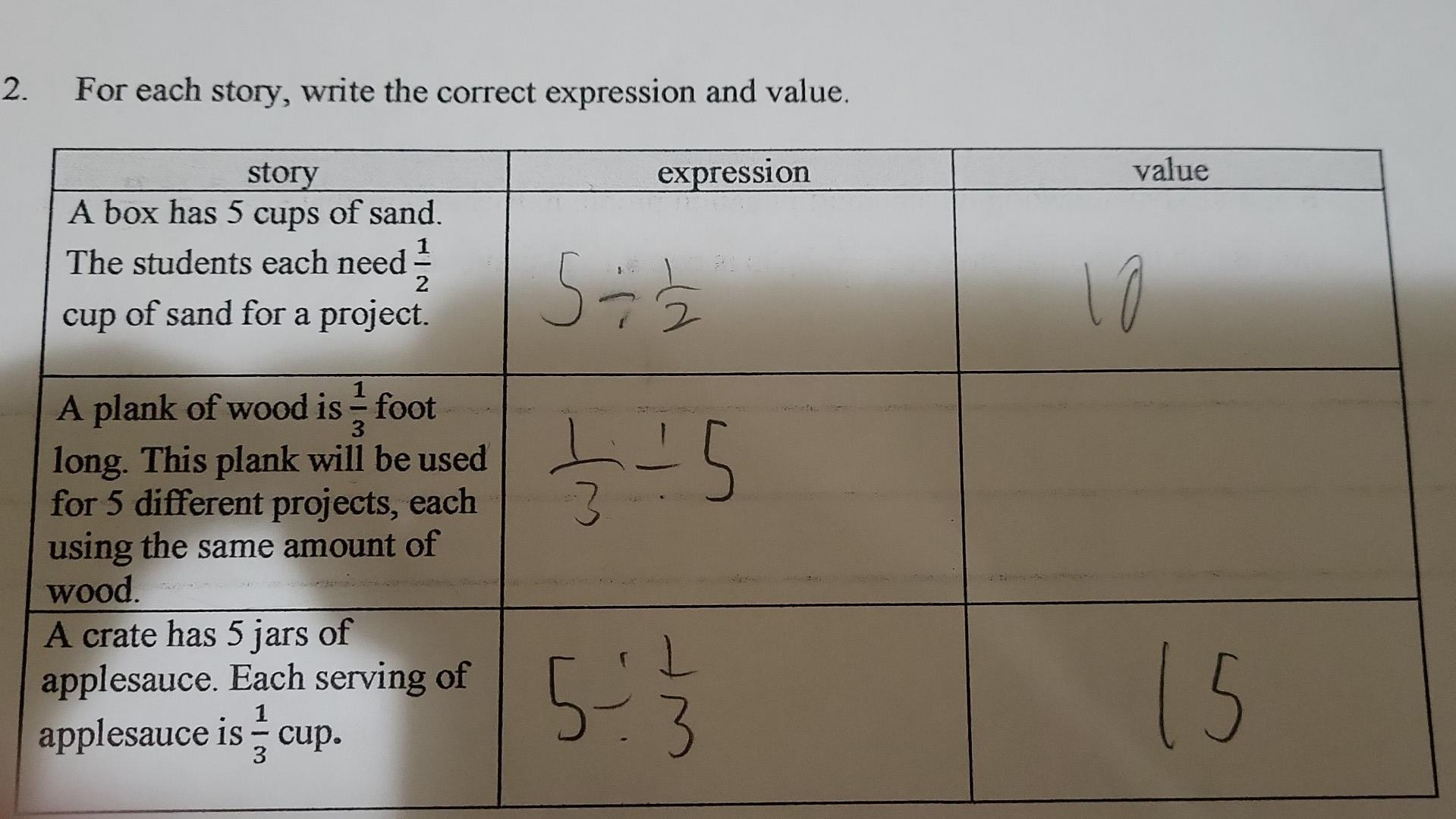 Solved For each story, write the correct expression and | Chegg.com