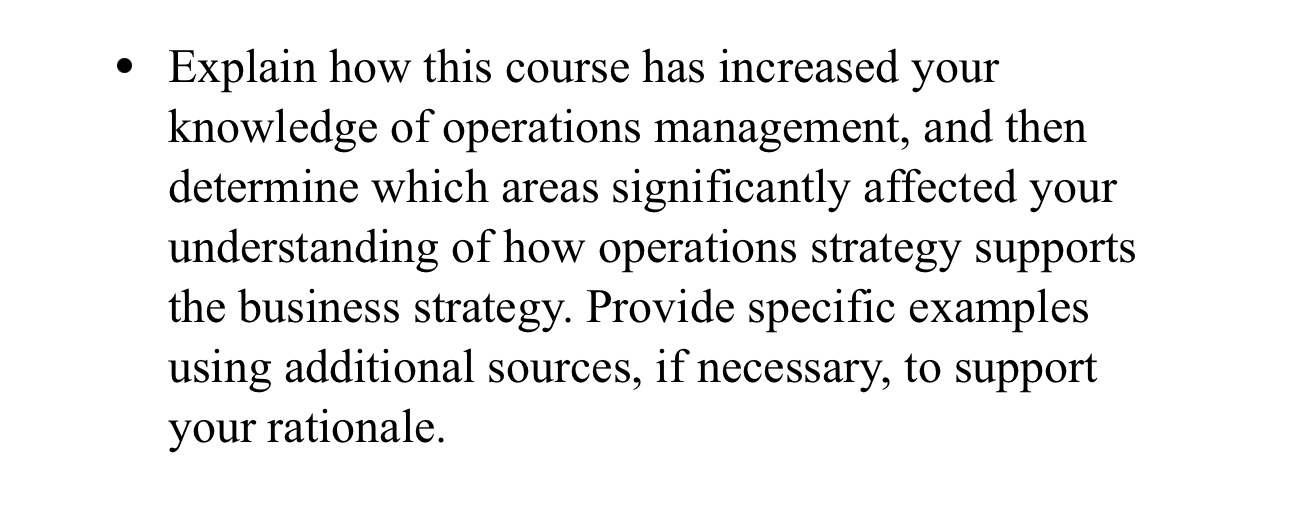 Solved Explain how this course has increased your knowledge | Chegg.com