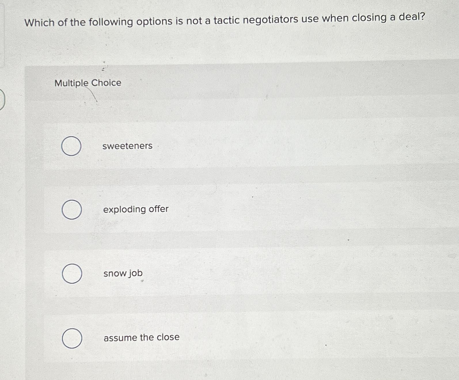 Solved Which of the following options is not a tactic | Chegg.com