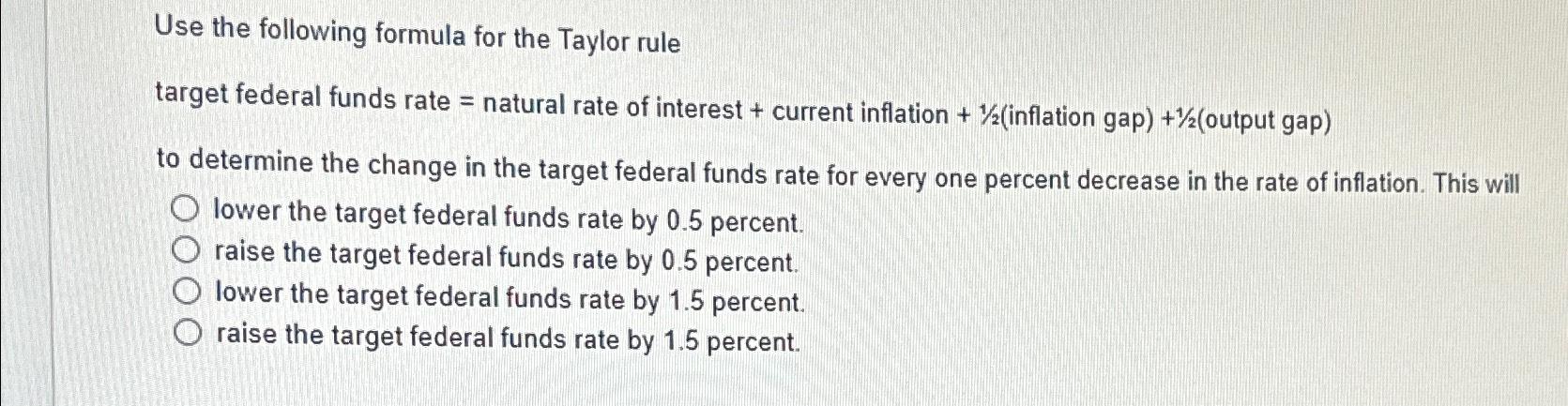 Solved Use the following formula for the Taylor ruletarget | Chegg.com