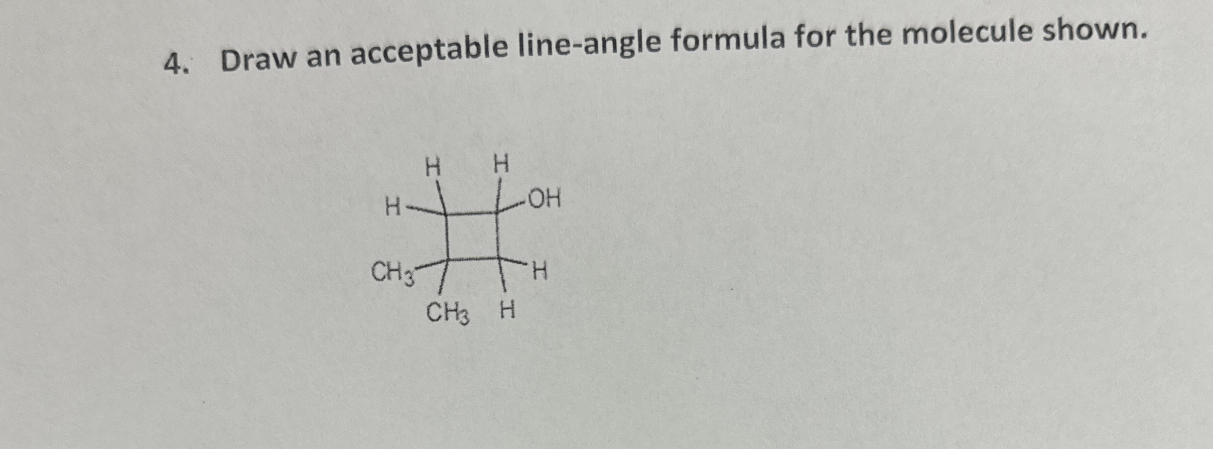Solved Draw an acceptable line-angle formula for the | Chegg.com