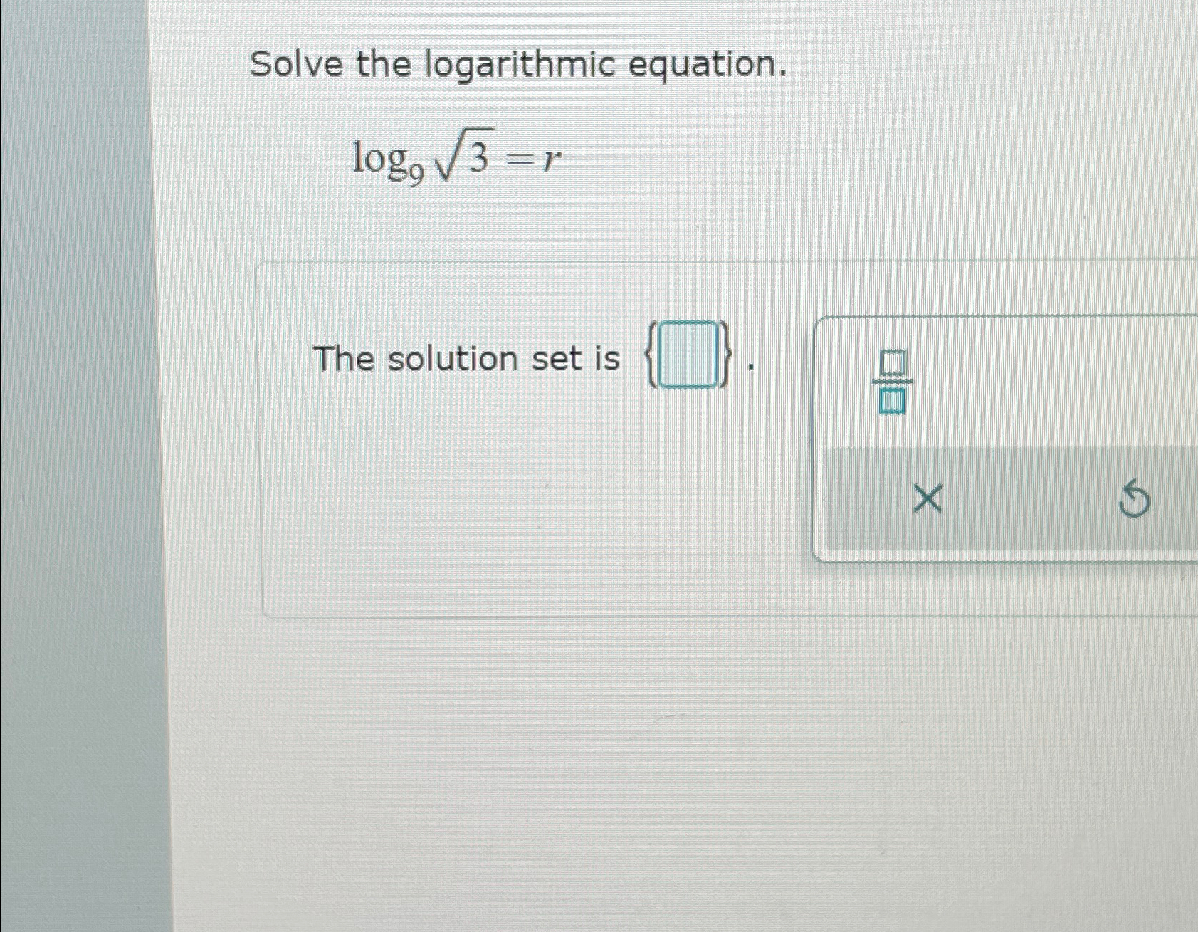 Solved Solve the logarithmic equation.log932=rThe solution | Chegg.com