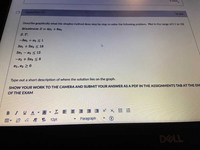 Solved Queens Describe graphically what the simplex method | Chegg.com
