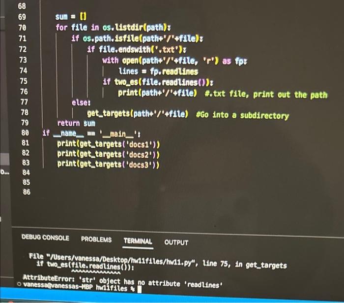Solved The following code, given to you in the hw11.py | Chegg.com