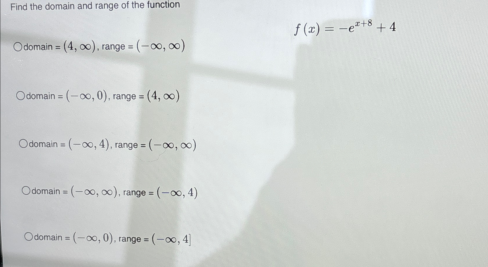 Solved Find the domain and range of the | Chegg.com