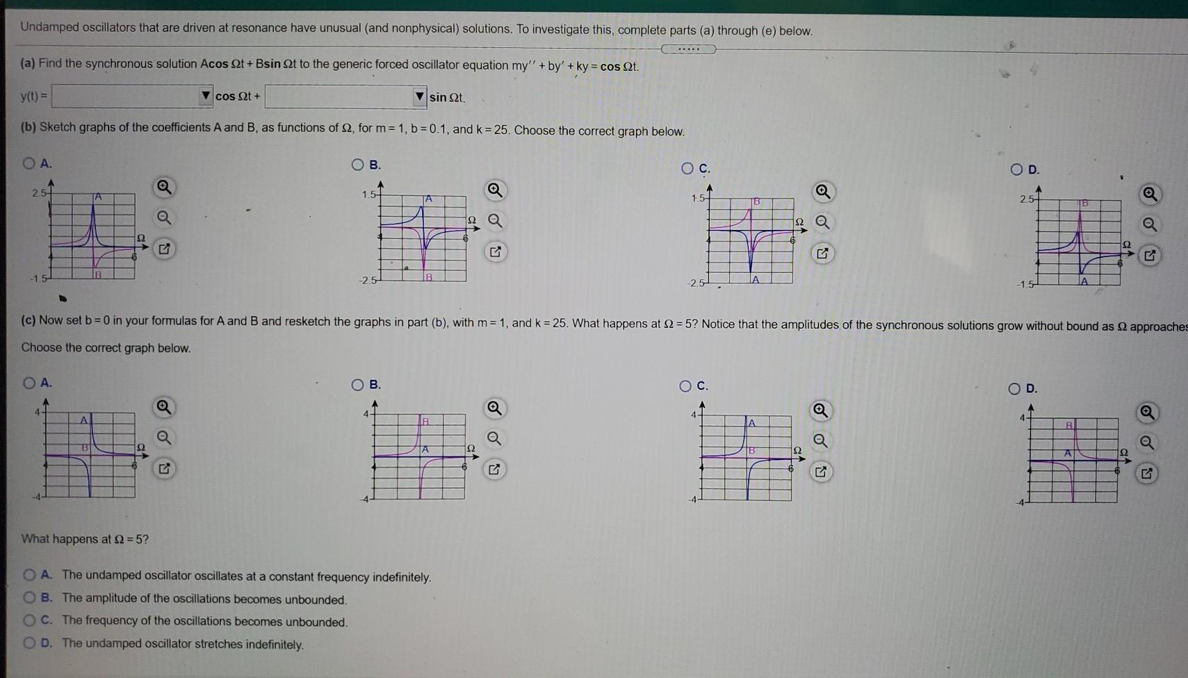 Solved Undamped oscillators that are driven at resonance | Chegg.com