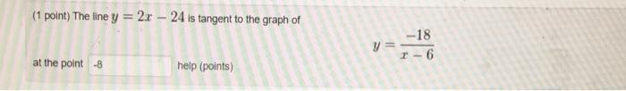 Solved (1 point) Let f(x)=3x+16x2 a) Find the equation of | Chegg.com