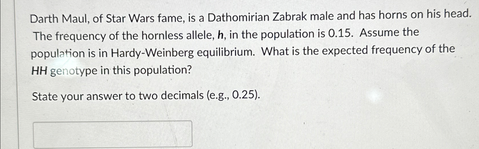 Solved Darth Maul, of Star Wars fame, is a Dathomirian | Chegg.com